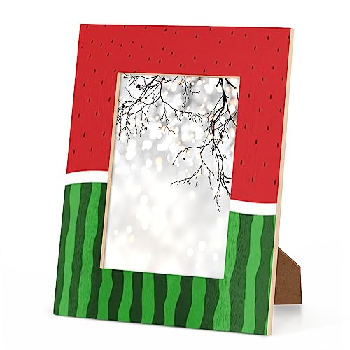 Pardick Watermelon Fruit 11x14 Picture Frame, Red Green Wooden Photo Frames for Wall Mounting or Tabletop Living Room Bedroom Home Decor
