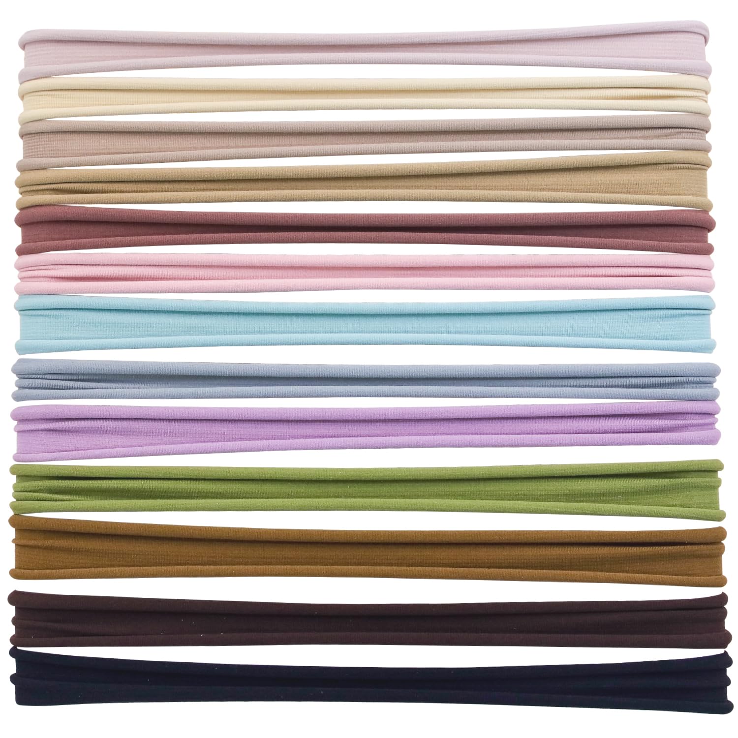 XIMA 13Pieces Nylon Seamless Large Headbans for Women,Elastic Stretch Sport Yoga Hair Style Headbands for Women Head Wraps