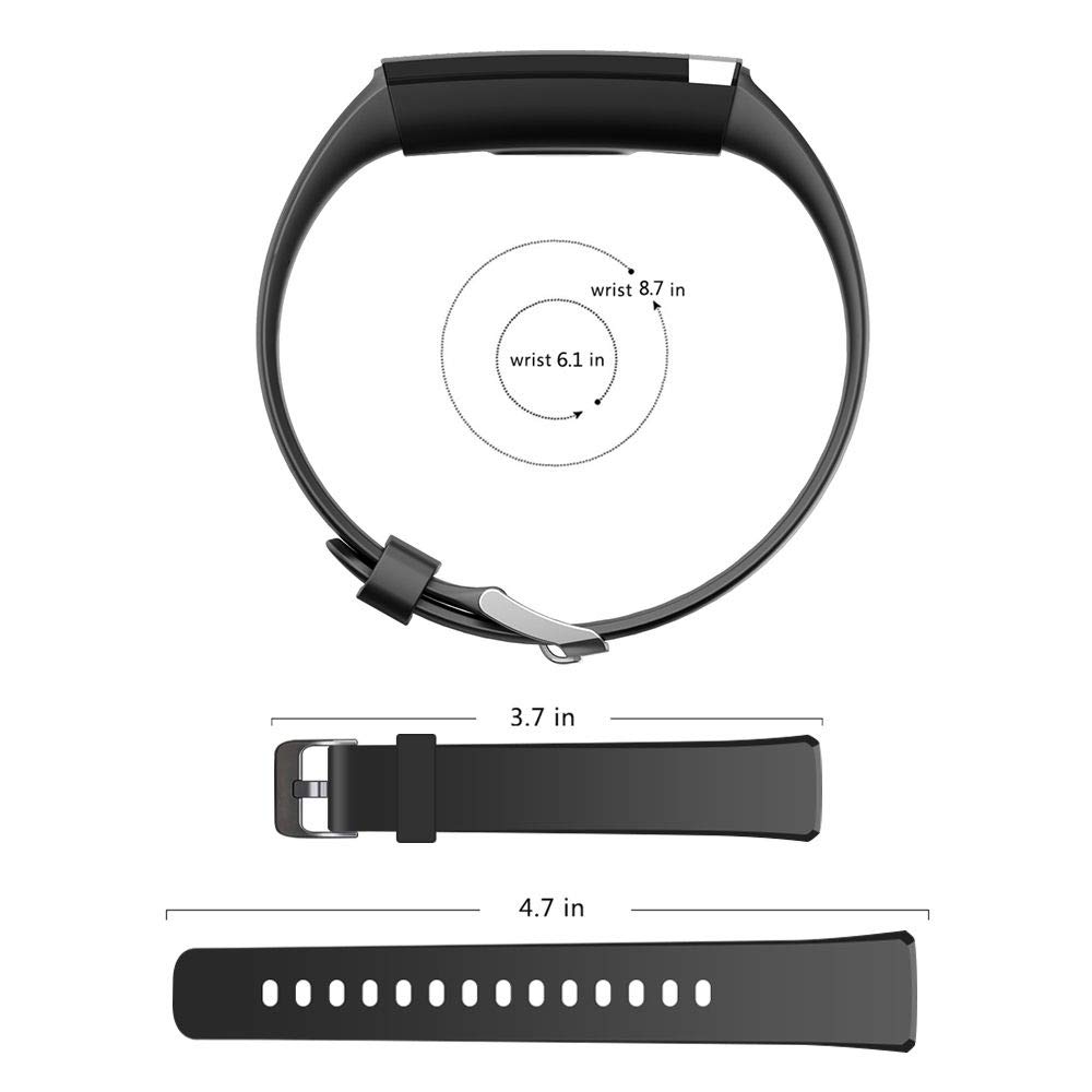 MorePro V19 Fitness Tracker Band, Adjustable Replacement Accessories Classic Sport Strap (Black)