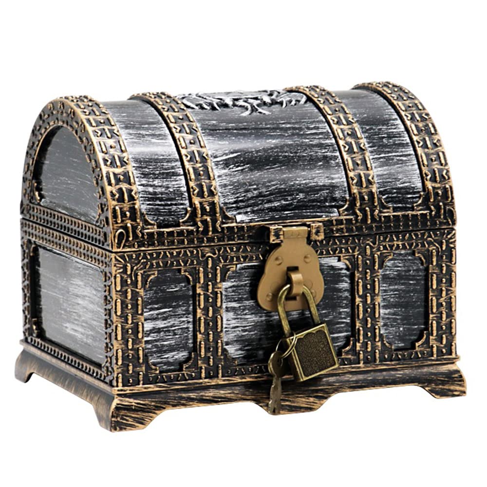Pirate Treasure Chest for Kids Toy Treasure Box,Pirate-Themed Party Birthday Gifts,Treasure Chest for Kids Prizes Games.(Dome B)