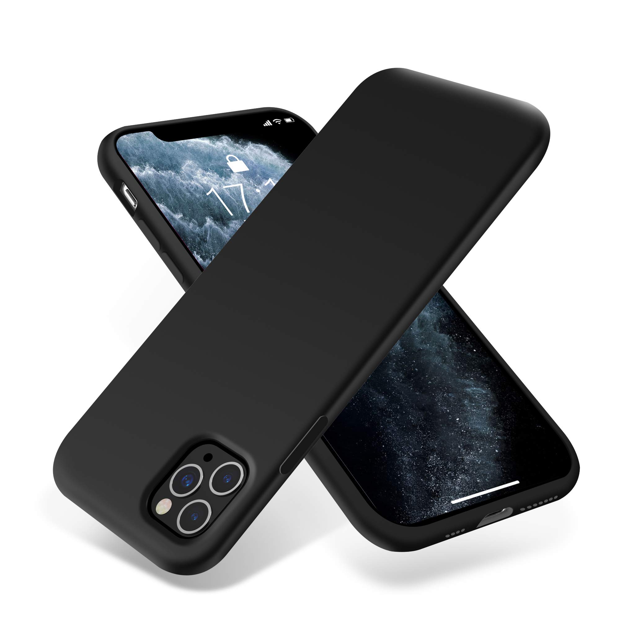 OTOFLY Compatible with iPhone 11 Pro Case, Ultra Slim Fit Liquid Silicone Anti-Scratch Shockproof Case with Microfiber Lining (Light Gray)