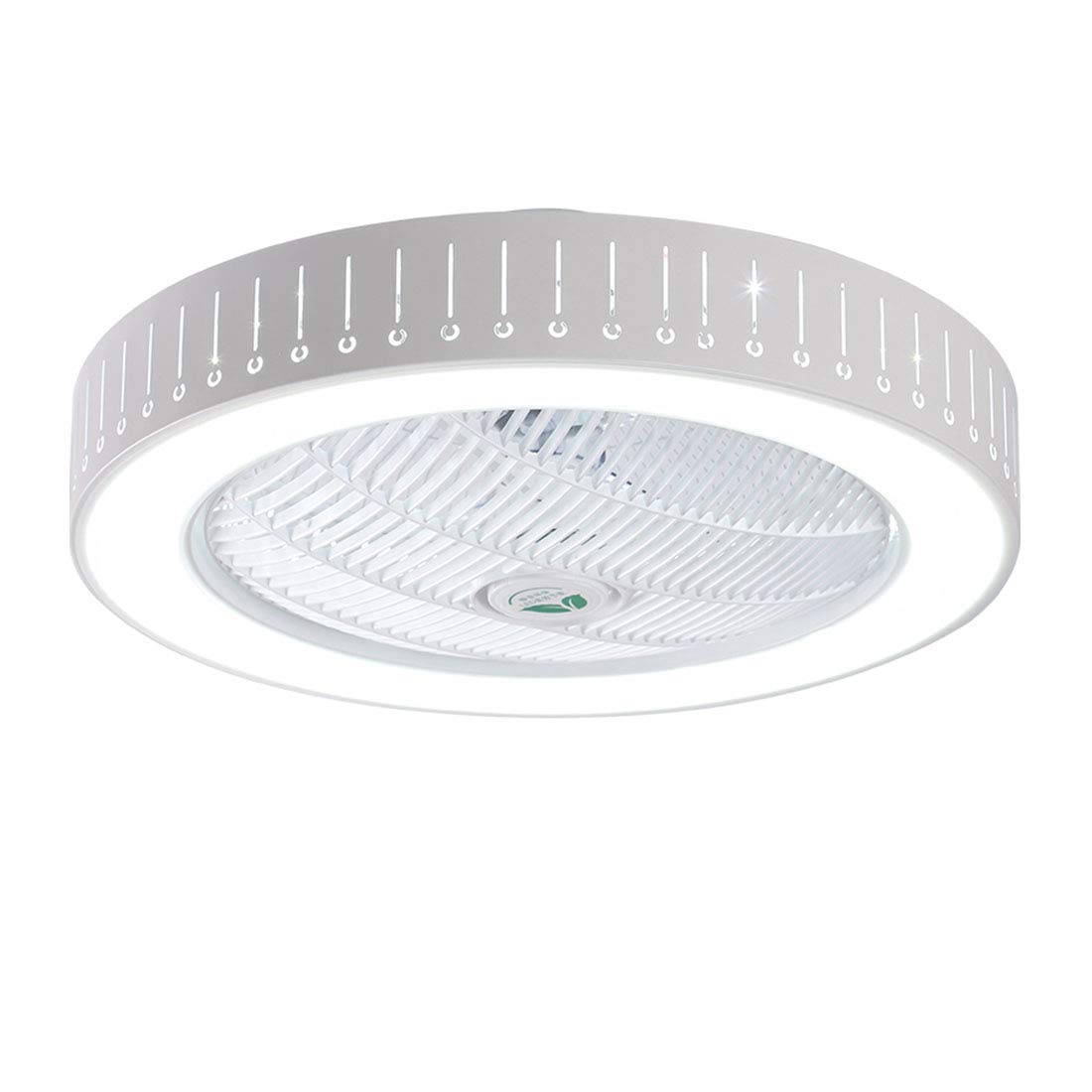 Modern Ceiling Fan Lights with Remote Control Flush Mount, LED Fan Lamps Invisible Dimming 3 Colors Lighting, Home Dining Room Bedroom Living Ceiling Lights