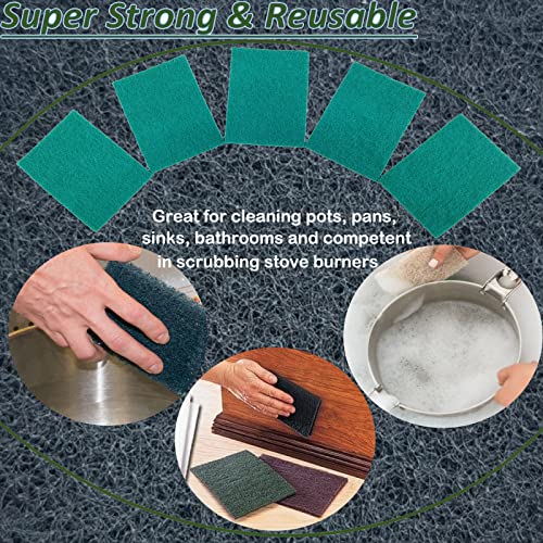 Tonmp 10 Pack 6" x 9" 240 Grit General Purpose Scuff Pads for Scuffing, Scouring, Sanding, Paint Primer Prep Adhesion Scratch - Surface Preparation Automotive Car Auto Body Woodworking (Green)