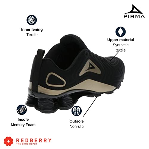 Pirma Women's Black Tennis Shoes