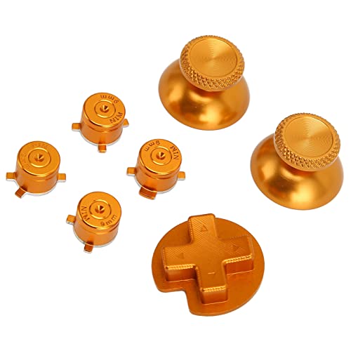 Thumbsticks Analog Bullet Button, Aluminum Custom Metal Replacement Joystick Thumb, Metal Buttons Hats Spare Parts PS4 Accessories for Switch Pro