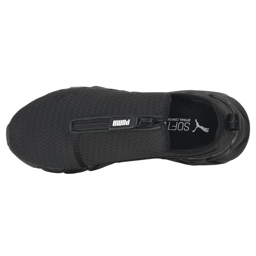 Puma Womens Weave Zip Slip On Training Sneakers Shoes - Black - Size 5.5 M