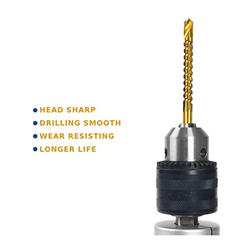 VIEUE Drill Bits 4/6 Piece Cobalt Bit Set Spiral Metric Composite Tap Bit Tap Twist Bit Wood Drill for Cutting Drilling Slotting (Color : 3 4 5 6 6.5 8MM)