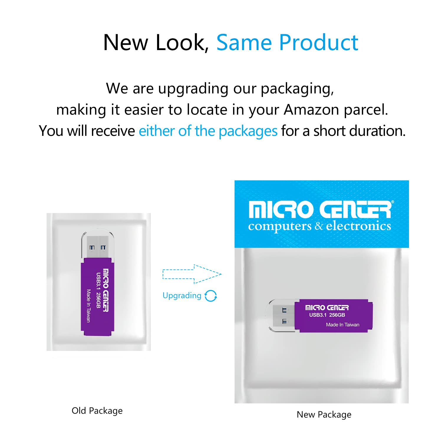 Micro Center Pro 256GB USB 3.1 Gen1 Flash Drive Faster USB Stick External Data Storage Thumb Drive (256GB, Purple)