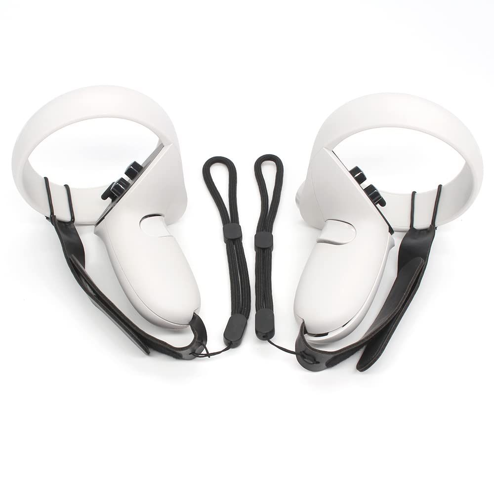 SEAFER Adjustable Wrist Straps for Oculus Quest 2 / Meta Quest VR Gaming Headset Controller , PU Antiskid Soft Velcro Protection Strap for Oculus Quest 2 Accessories