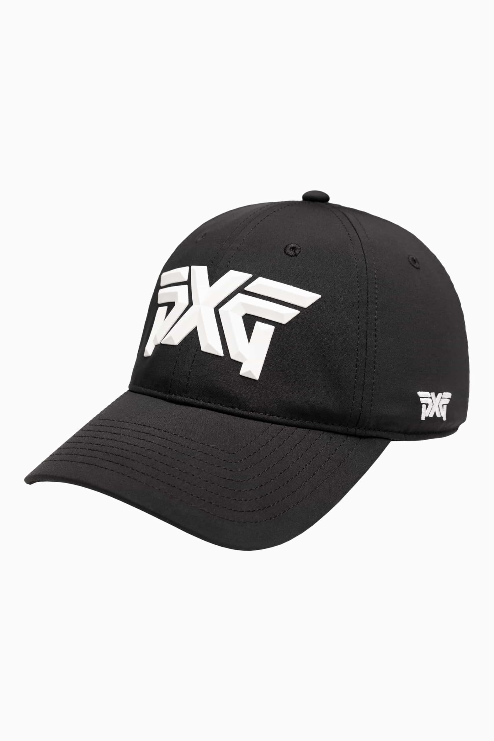 Women's Faceted Large 6 Panel Unstructured Cap - Black
