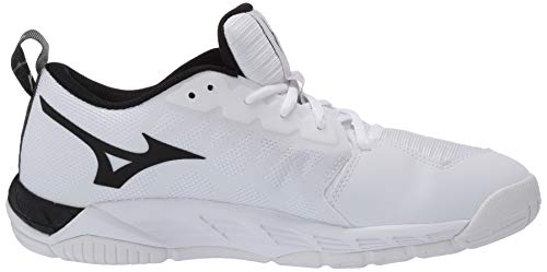 Mizuno womens Wave Supersonic 2 Volleyball Shoe, White/Black, 7.5 US