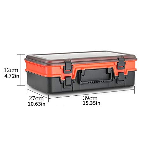 Multifunction Tackle Storage Box Multifunctional Fish Hook Box Parts Box Storage Box Special Tool Box Plastic Bait Box Double-layer Fake Bait Box Fishing Gear Accessories Box Large Capacity Lure Box E