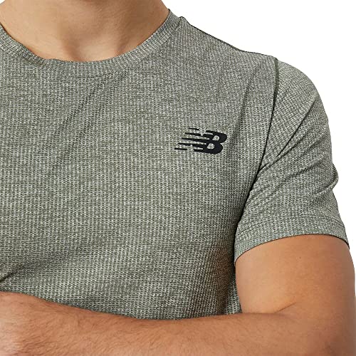 New Balance Men's Tenacity Short Sleeve, Deep Olive Gree, Medium