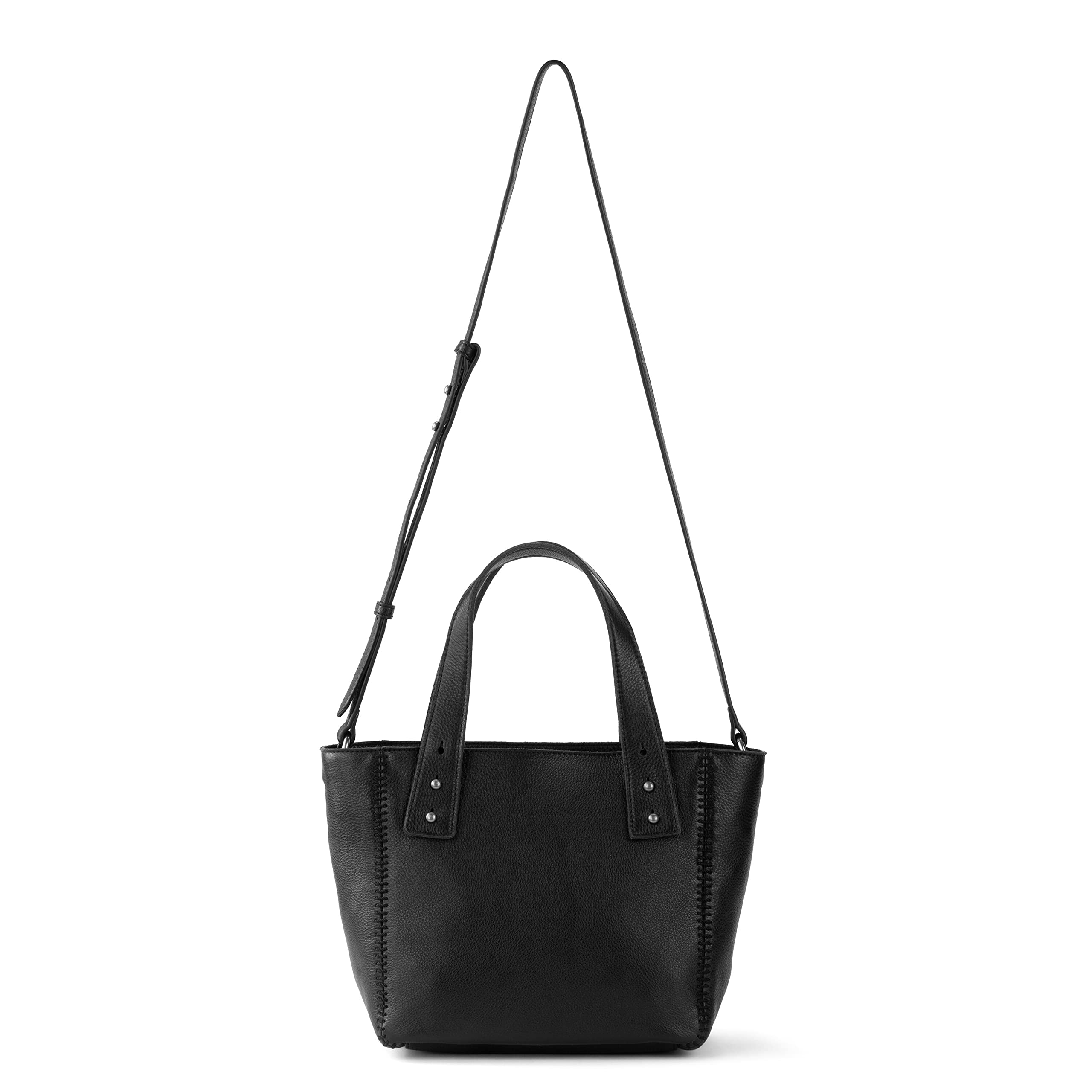 The Sak Liv Satchel in Leather, Large Purse with Removable, Convertible Straps, Slate