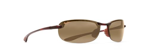 Maui Jim Men's and Women's Makaha Polarized Rimless Sunglasses, Tortoise/HCL® Bronze, Medium