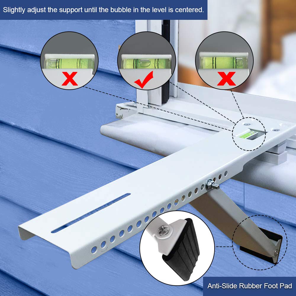 ONELIGHT Universal AC Window Air Conditioner Support Bracket Heavy Duty,Up to 165lbs