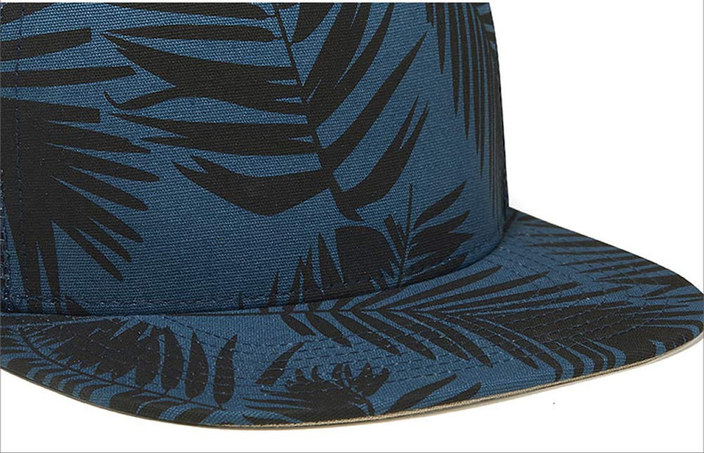Palm Plants Leaves Print Snapback Mesh Hats,Tropical Ferns Leaf Flat Bill Brim Dad Trucker Hat,Hip Hop Men Women Baseball Caps