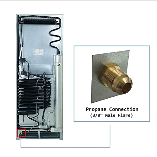 Smad Propane Refrigerator with Freezer 6.1 cu.ft, 2 Way RV Refrigerator for Offgrid, Cabin, Boat, RV, Camper Gas Fridge, White