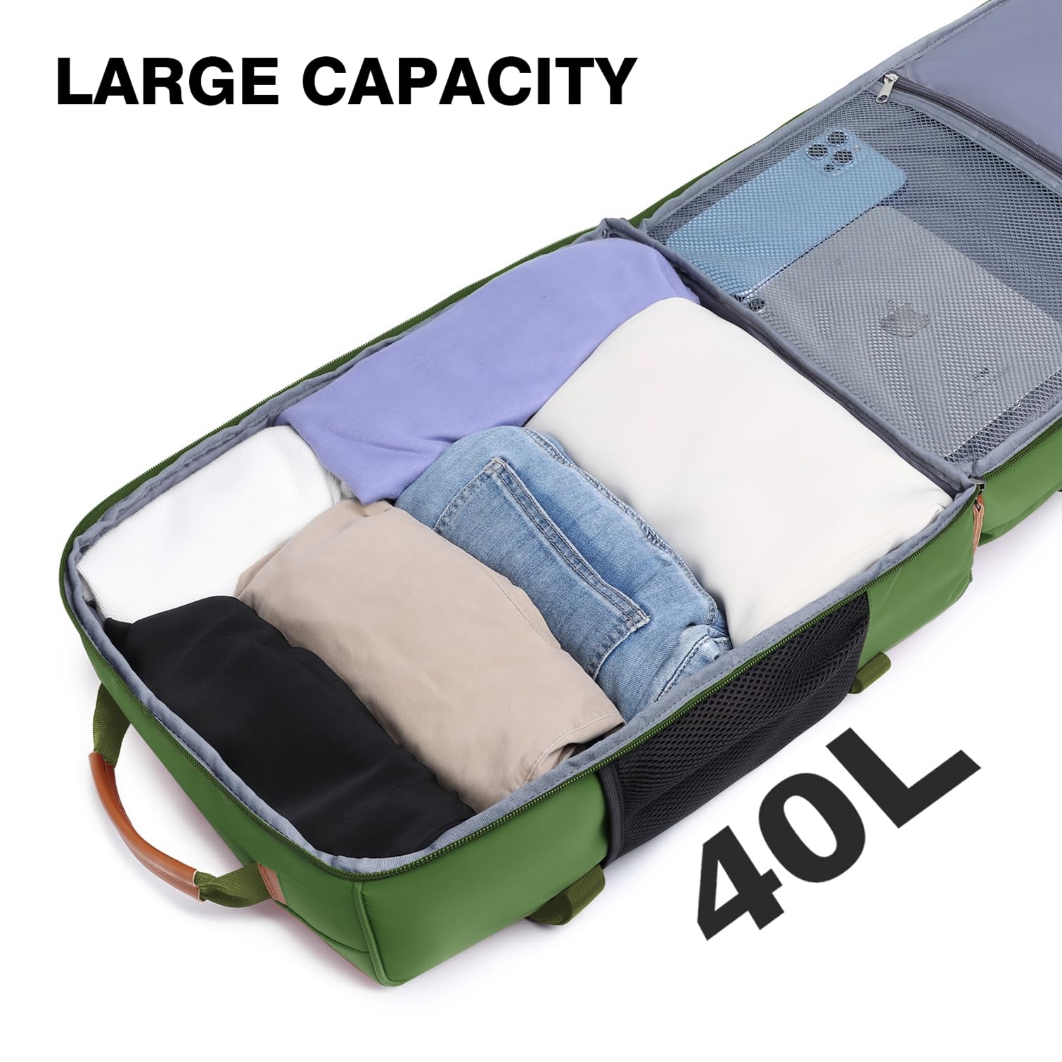 Omidel 40l Carry on Airport Backpack for Personal Item, Flight Approved Underseat Backpack,Water Resistant Shot Trip Backpack for Weekender,Large Day Backpack(Gray)