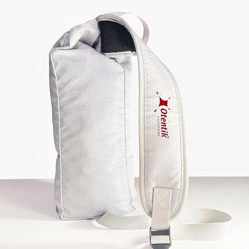Otentik Beach Sunshade - with Sandbag Anchors - The Original Sunshade Since 2011 (Medium 8.2 x 5.5 ft - Up to 5 People, Red Bordeaux)