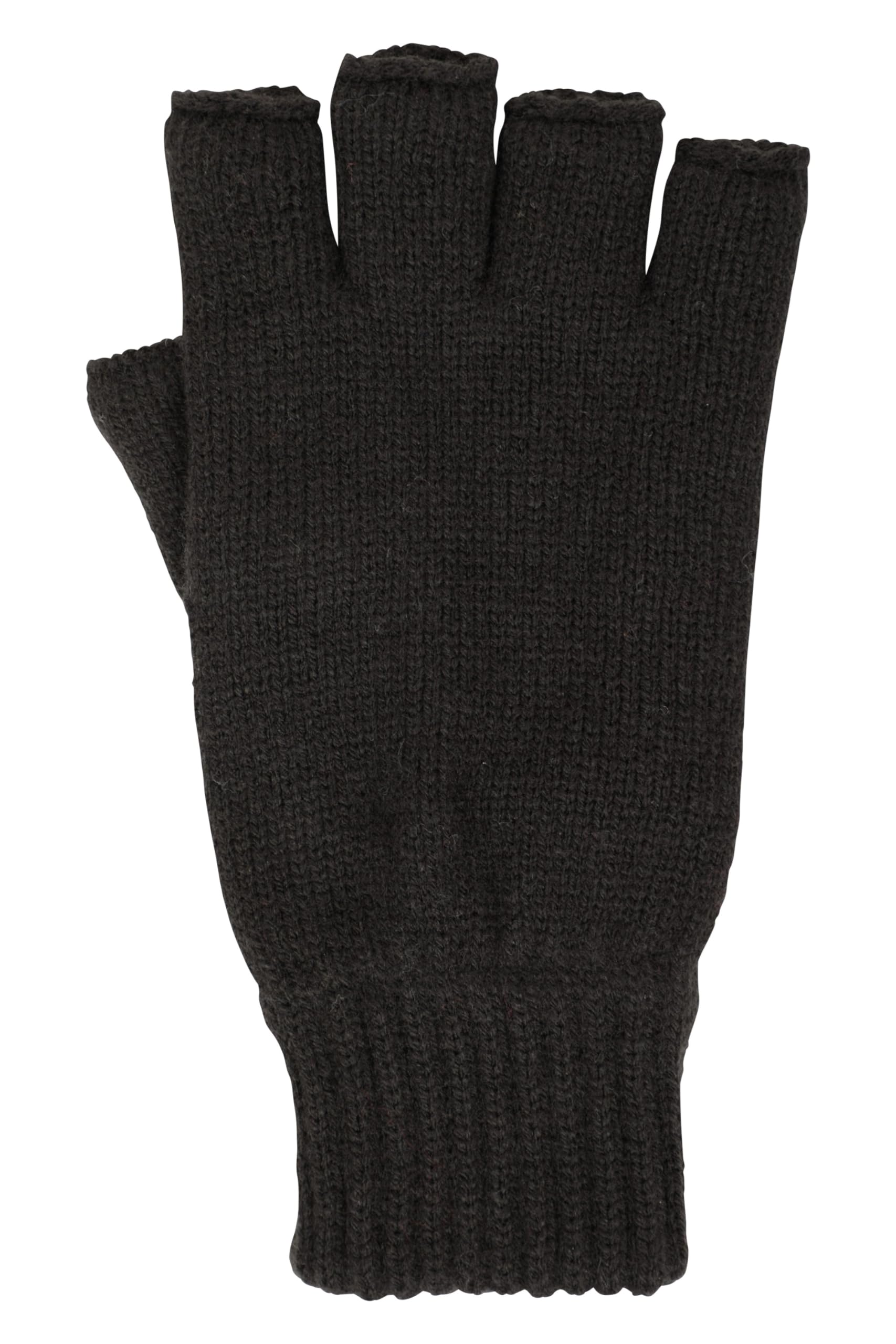 Mountain Warehouse Fingerless Knitted Gloves - Light Ski Gloves Black