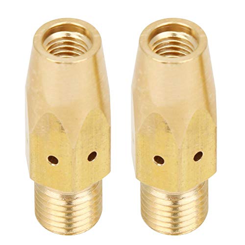 Mig Welding Gun Accessory, Contact Tip Adapter Brass Gas Diffuser for MIG Welder Gun, Mig Welding Parts Consumables for Miller M-25/M-40, 2Pcs/ 5 Pcs OPtional(2PCS )