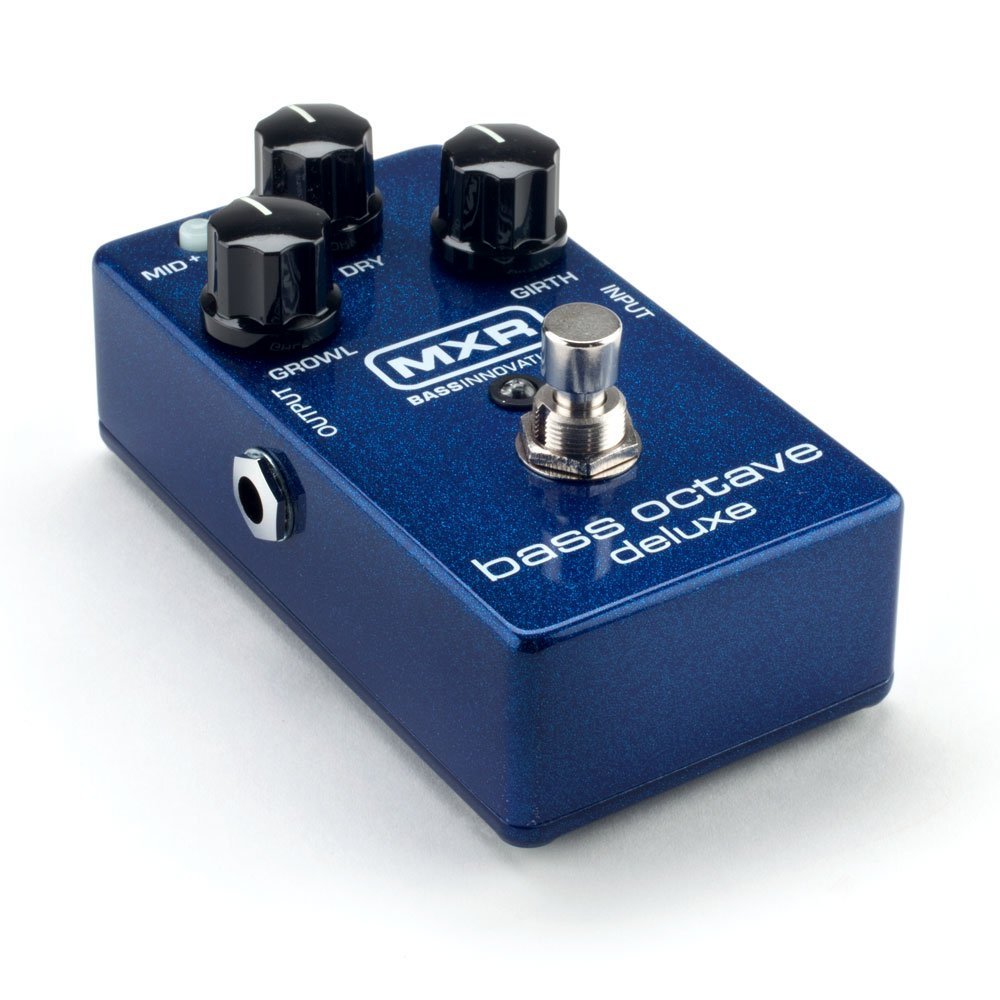 MXR M288 Bass Octave Deluxe Effects Pedal Bundle with 4 MXR Right Angle Patch Cables