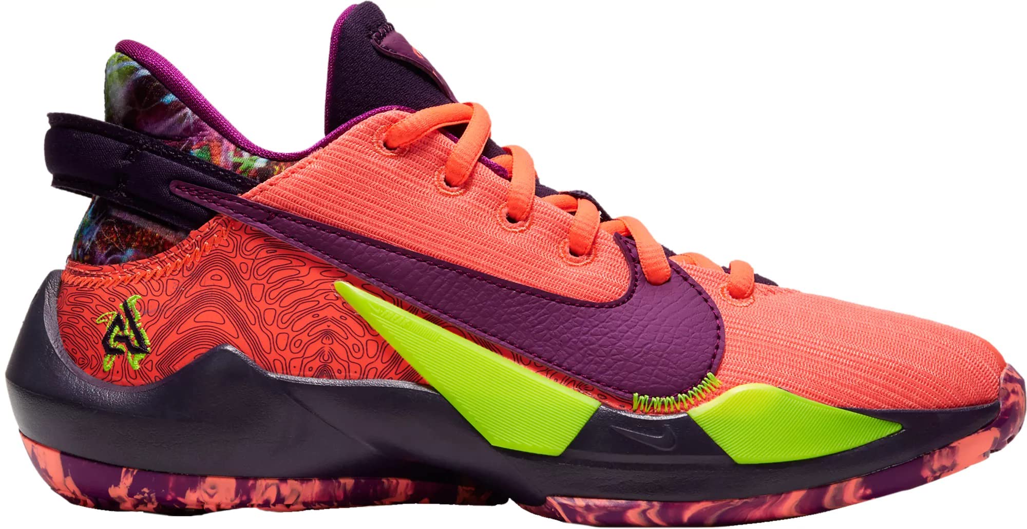 Nike Big Kid's Zoom Freak 2 SE Bright Mango/Red Plum-Volt (CZ4177 800) - 5
