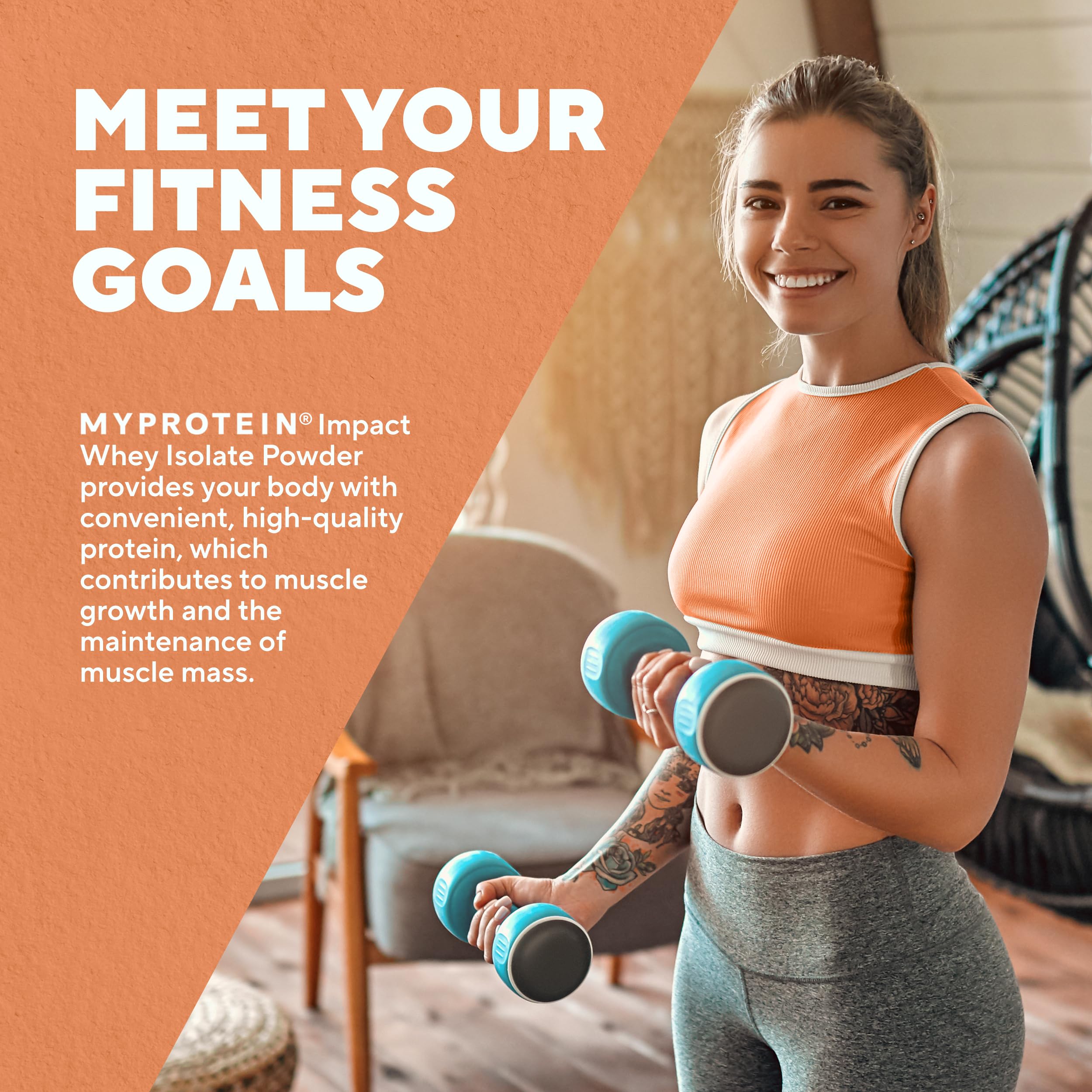 Myprotein Impact Whey Protein Isolate, 2.2 Lbs (40 Servings) Cookies & Cream, 19g Protein, 3.5g Glutamine & 4.5g BCAA Per Serving, Protein Shake for Muscle Strength & Recovery