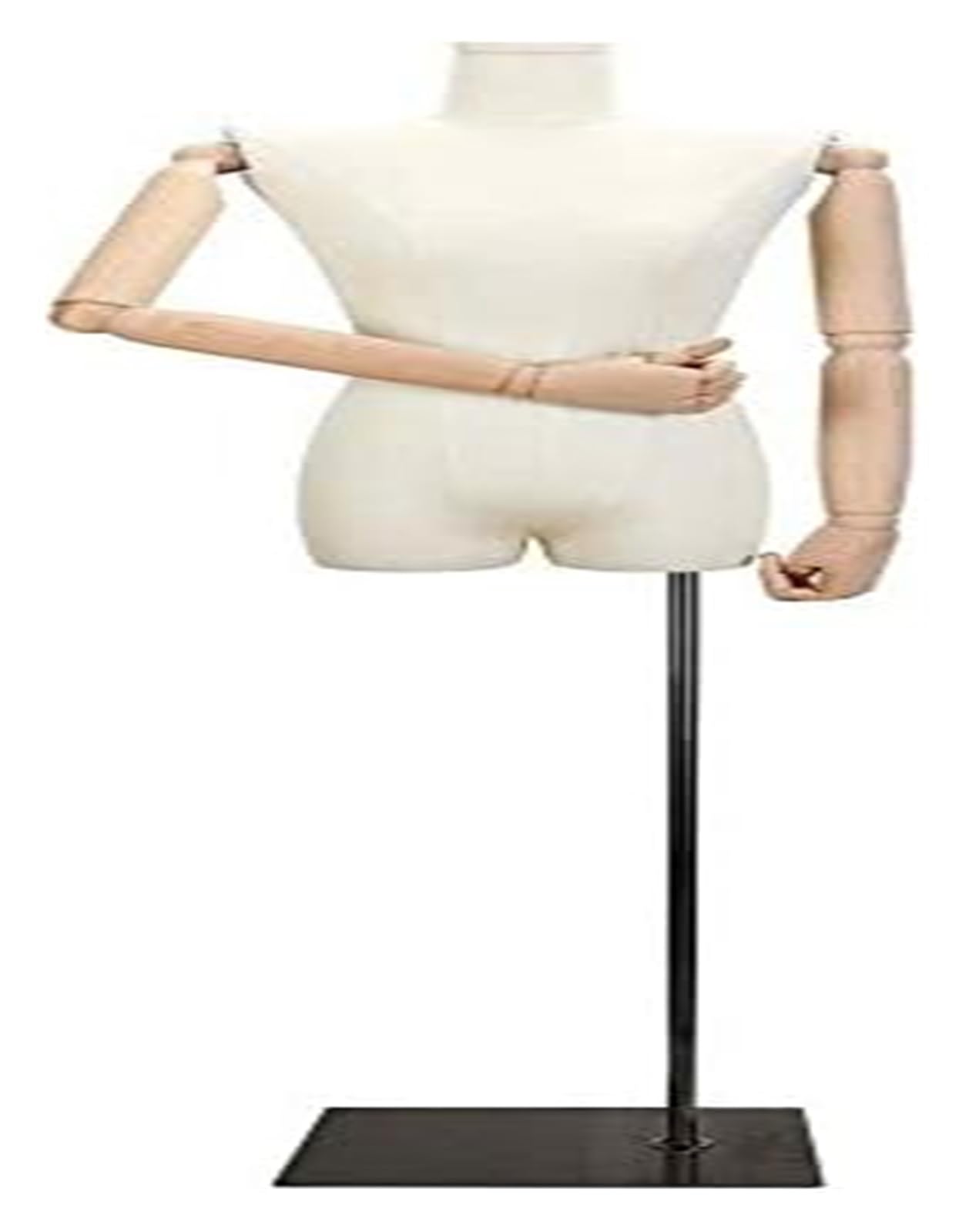 Mannequin Tailors Dummy Torso Dress Form Torso Adjustable Female Tailors Dummy Dressmakers Dummies Display Bust Detachable for Clothing Jewelry Display Stand