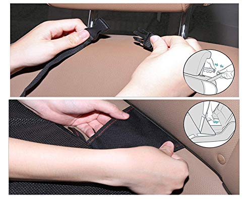 omotor 4PCS Car Seat Protector Set Tablet Holder Kick Mat Cover Car Backseat Organizer for Kid & Toddlers Baby Carseat Cover (2 Sets)