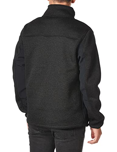 Reebok Men's Soft Woven Jacket, Black HTHR/BLK, M