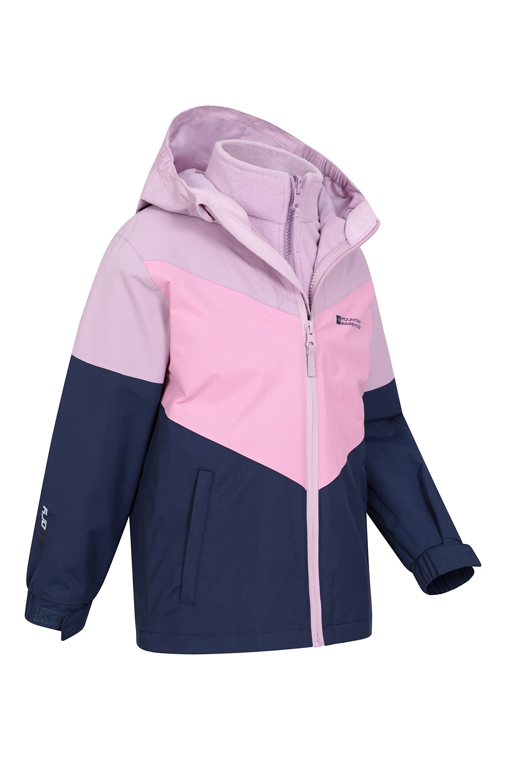 Mountain Warehouse Lightning II Kids 3 in 1 Waterproof Jacket Dark Blue 11-12 Years