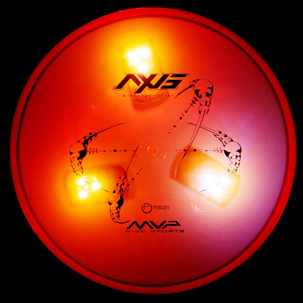 MVP Disc Golf Flat LED Tri-lite Disc Golf Lights (Pack of 10) (Magenta)