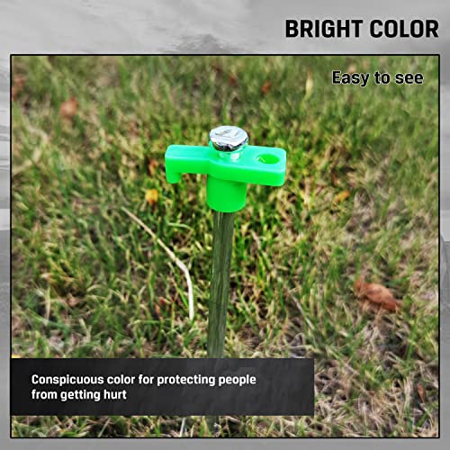 PR1ME Tent Stakes 10 Pack, Galvanized Non-Rust Family Pop Up Camping Tent Pegs, Heavy Duty Yard Stakes with 1pc Rubber Mallet 1pc Tent Stake Puller. for Camping Tents, Canopy, and Outdoor Decorations