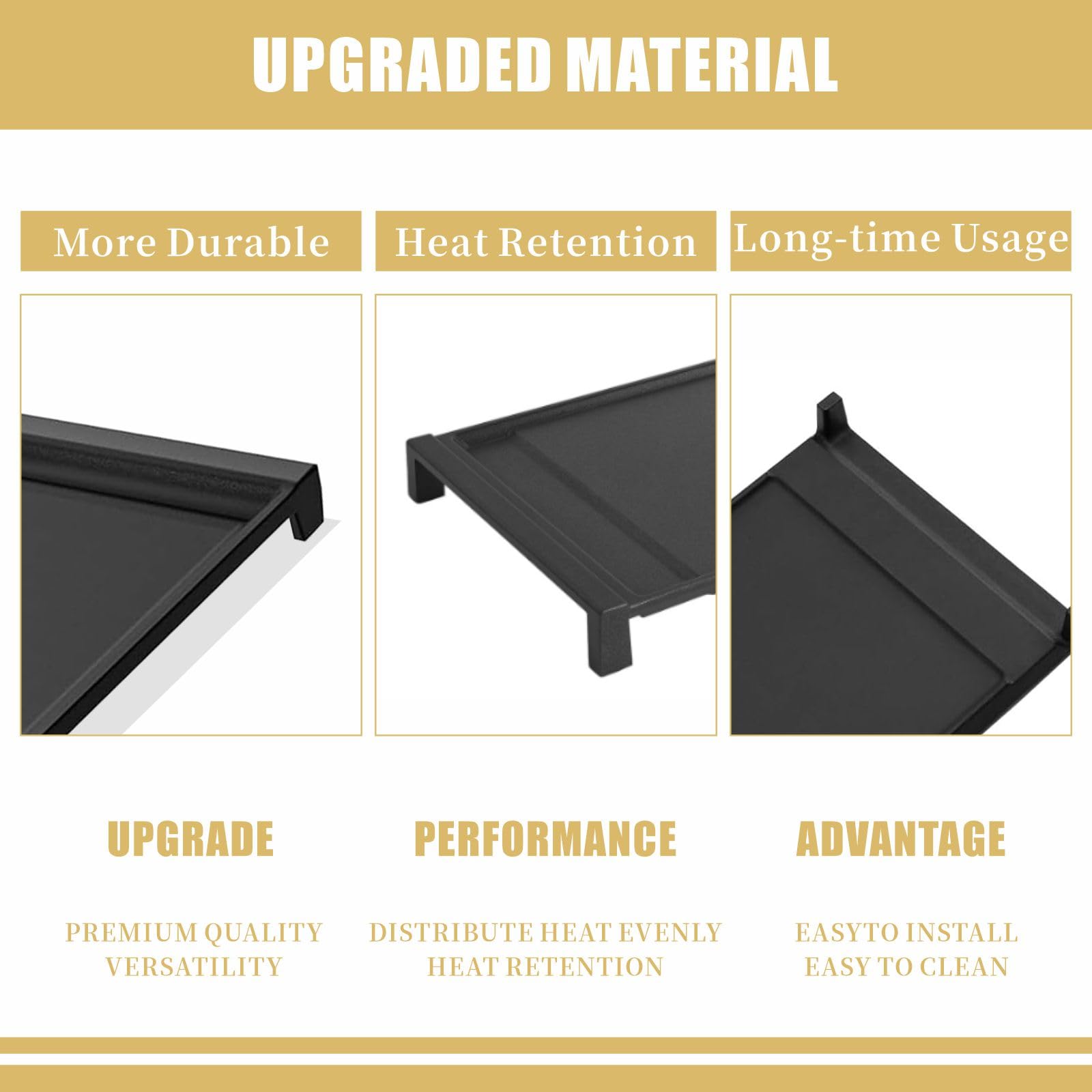 zcafmfzf Upgraded WB31X24738 Griddle for GE Stove Griddle Replacement, More Durable GE Griddle for Gas Cooktop, Safe Uncoated GE Griddle for Stove Top, Non-Stick GE Stove Top Griddle for Gas Stove