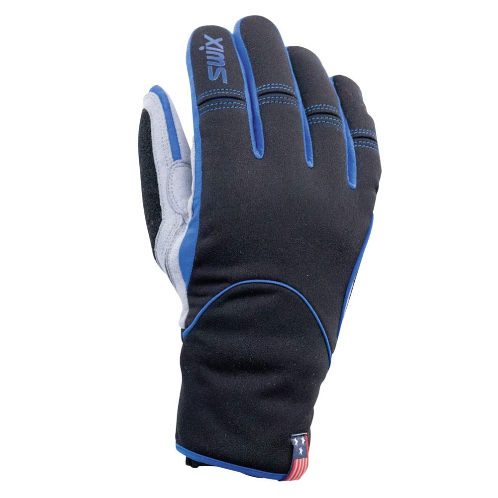 Swix Men's Arendal Warm Windproof Water-Resistant Primaloft Insulated Flexible Winter Sports Skiing Gloves, Olympian Blue, Medium