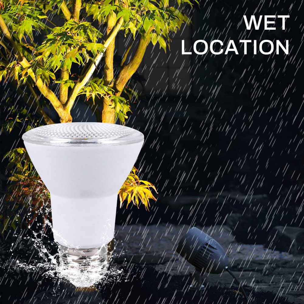 PAR20 LED Bulb, Outdoor Light Bulb,7W, 2700K Dimmable Led Flood Light, Wet Location, E26(Soft White, 6 Pack)