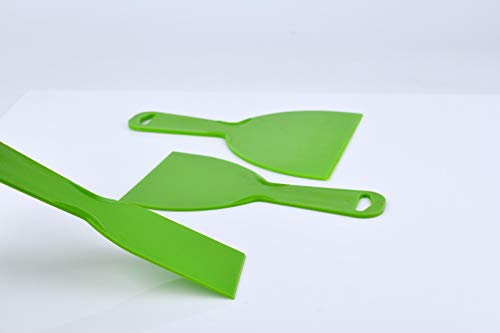 zYoung 5 Pcs Reusable Plastic Putty Knife Set Flexible Scraper Tool Flexible Paint Scrapers Tool for Decals, Wallpaper, Baking, Wall and Car Putty, Spackling, Patching and Painting