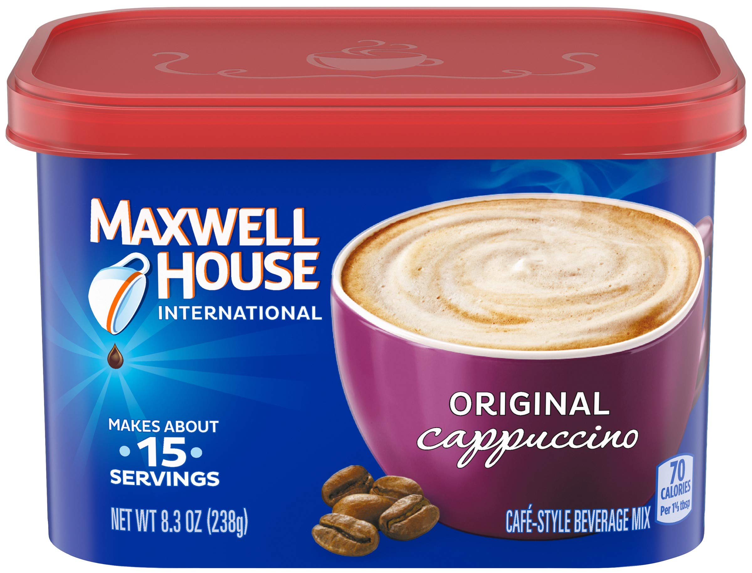 Maxwell House International Café, Original Cappuccino, 8.3 oz Tub (16 pack)