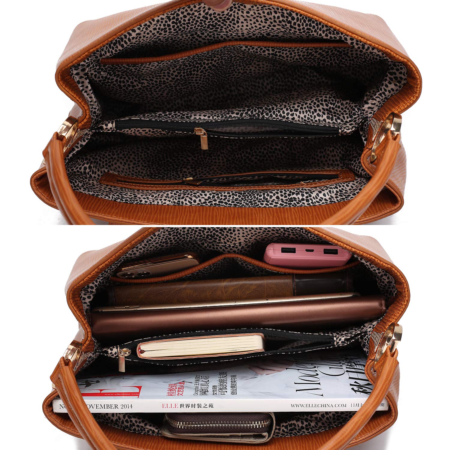 MKF Crossbody Satchel Bags for Women β PU Leather Pocketbook Purse, Shoulder Strap β Lady Top Handle Handbag