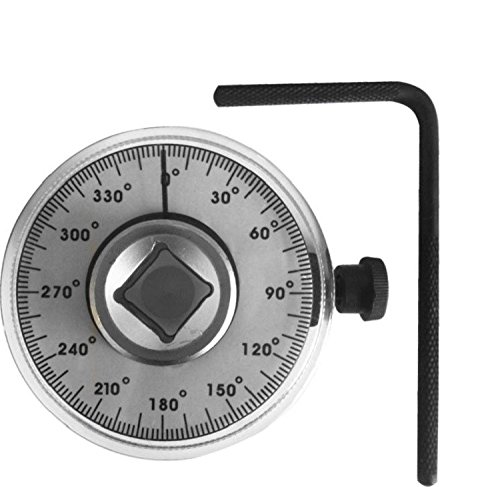 Mokylor 360° Adjustable 1/2" Drive Torque Angle Gauge, Torquemeter Wrench Set,Professional Measurer Tool