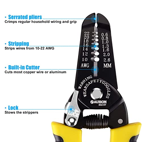 ZUZUAN 2-Pack 10-22 AWG Wire Stripper, Wire Cutter, Gauge Stripper, Wire Stripping Tool and Multifunctional Hand Tool,Professional Handle Design And Refined Craftsmanship.