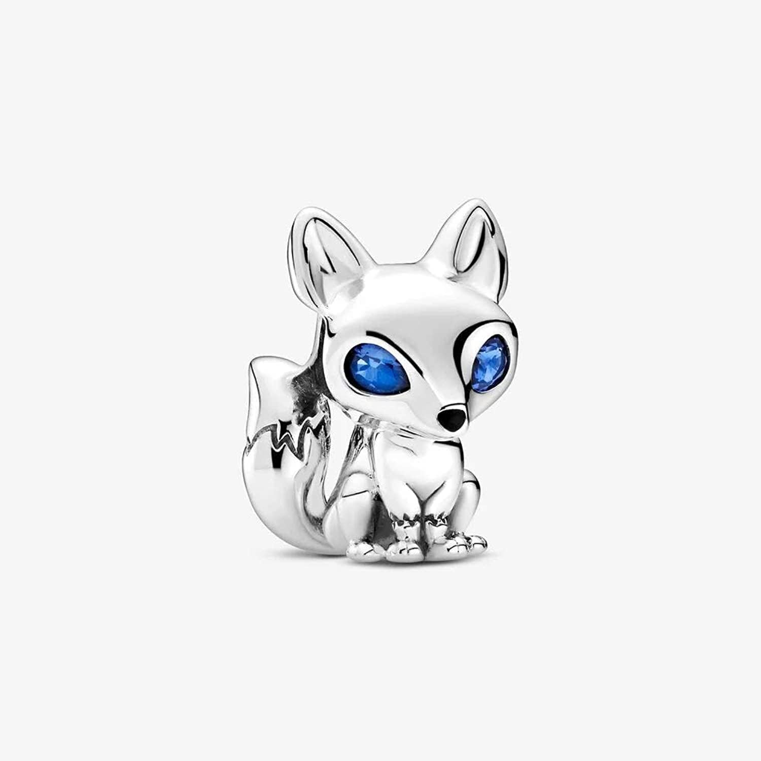 PANDORA Blue-Eyed Fox, Blue Crystal & Black