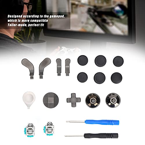 Shanrya Game Controller Parts, Controller Button Metal with Tools Replacement for Xbox One Elite 2 Controller for Game Controller
