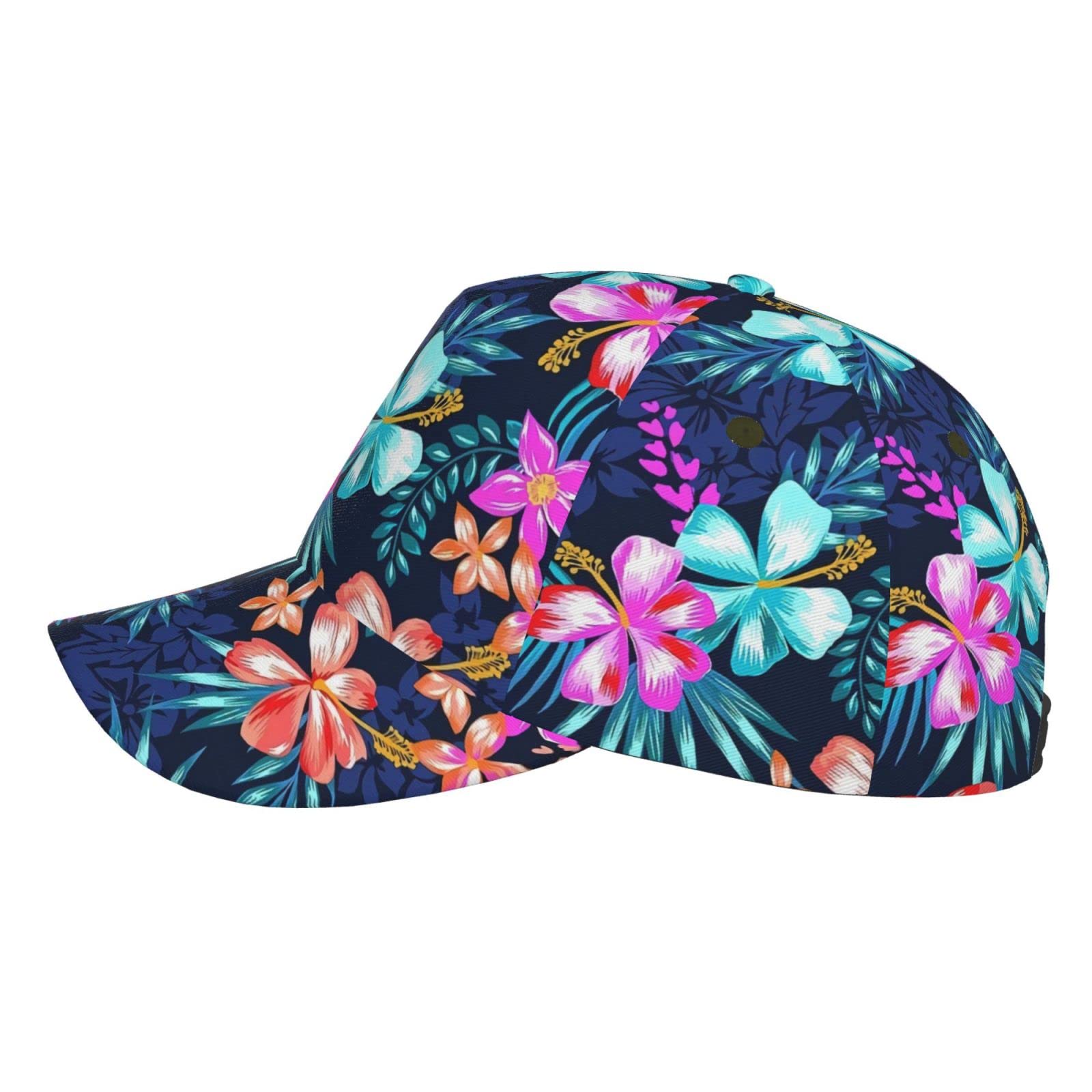 Sucbouh Tropical Flower Baseball Cap for Women Adjustable Sport Hat Fashion Casual Washed Dad Hat