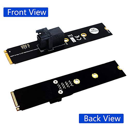 Mini Pcie to Pcie Adapter M.2 Module with Mini-SAS HD (SFF-8643) 36-Pin Connector for U.2 (SFF-8639) NVMe SSD (Upward miniSAS) - Support Intel 750 2.5-inch U.2 SFF SSD
