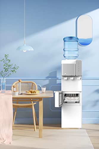 SOOPYK Hot and Cold Water Cooler Dispenser with Ice Maker for 5 Gallon Bottle Built-in Ice Maker 27 lbs in 24 hrs Perfect for Home Office