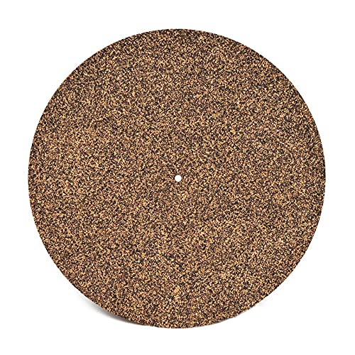 sdroceRyaM Cork and Rubber Turntable Mat, Anti-Static Slipmat for Vinyl LP Vinyl Record Players, Improves Sound Quality and Reduces Noise, 3mm