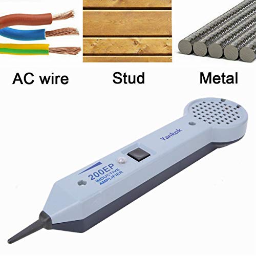 Yankok [200EP Tone Probe w/ 77HP Generator Kit] Inductive Amplifier Wire Cable Tracer to Locate Single Conductors and Cables Integrated LED Flashlight (Includes Headset Jack and User Manual)